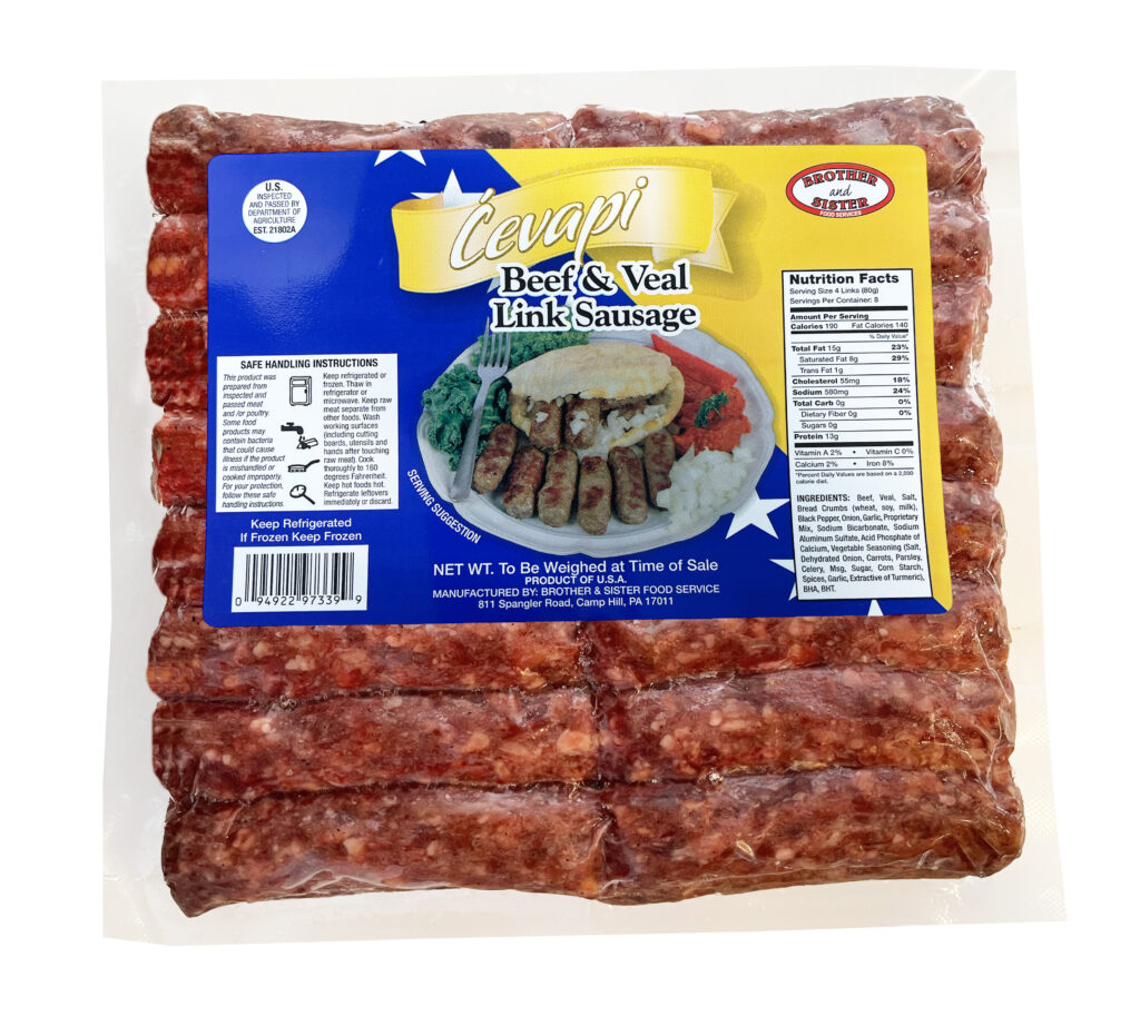 Cevapi 2 lb (Clear Pack) - Brother & Sister Food Services Inc.