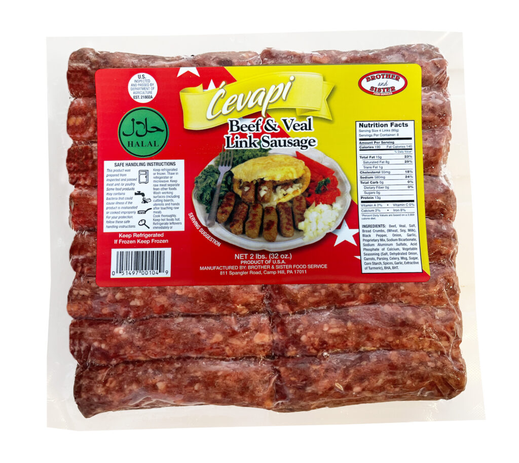 Cevapi Halal 2 lb (Clear Pack) - Brother & Sister Food Services Inc.